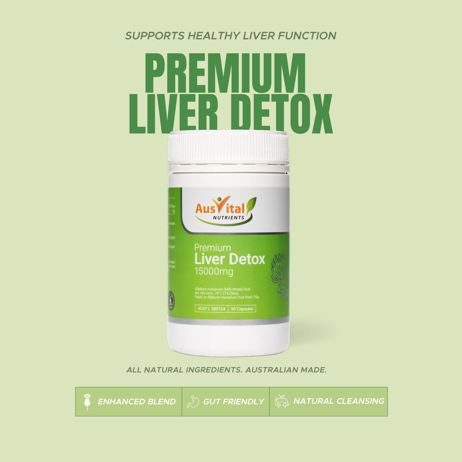 Premium Liver Detox Capsules - Natural Formula